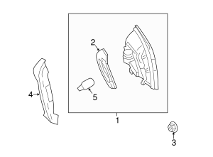 207-826-00-24-64 - Tail Lamp Assembly Cover 2014-2017 Mercedes-Benz ...
