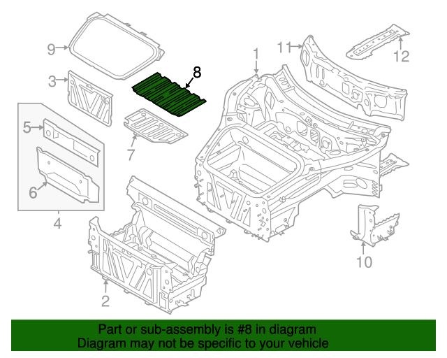 991-504-303-00-GRV - Floor Pan Reinforcement 2012-2019 Porsche ...