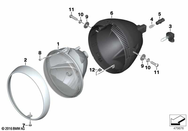 63127696400 - Headlamp Housing 2006-2014 BMW-Motorrad R 1200 R | BMW ...