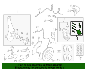 Genuine OEM Caliper Assembly Retainer Kit Part# LR016683 Fits 2010-2022 ...