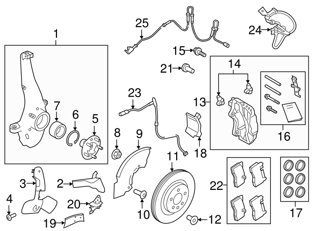 2010-2022 Land Rover Caliper Assembly Repair Kit LR016685 ...