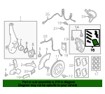 Genuine OEM Caliper Assembly Retainer Kit Part# LR016683 Fits 2010-2022 ...