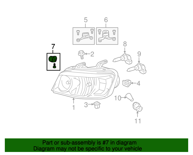 2001-2007 Toyota Highlander Repair Bracket 81198-48010 | Toyota Parts ...