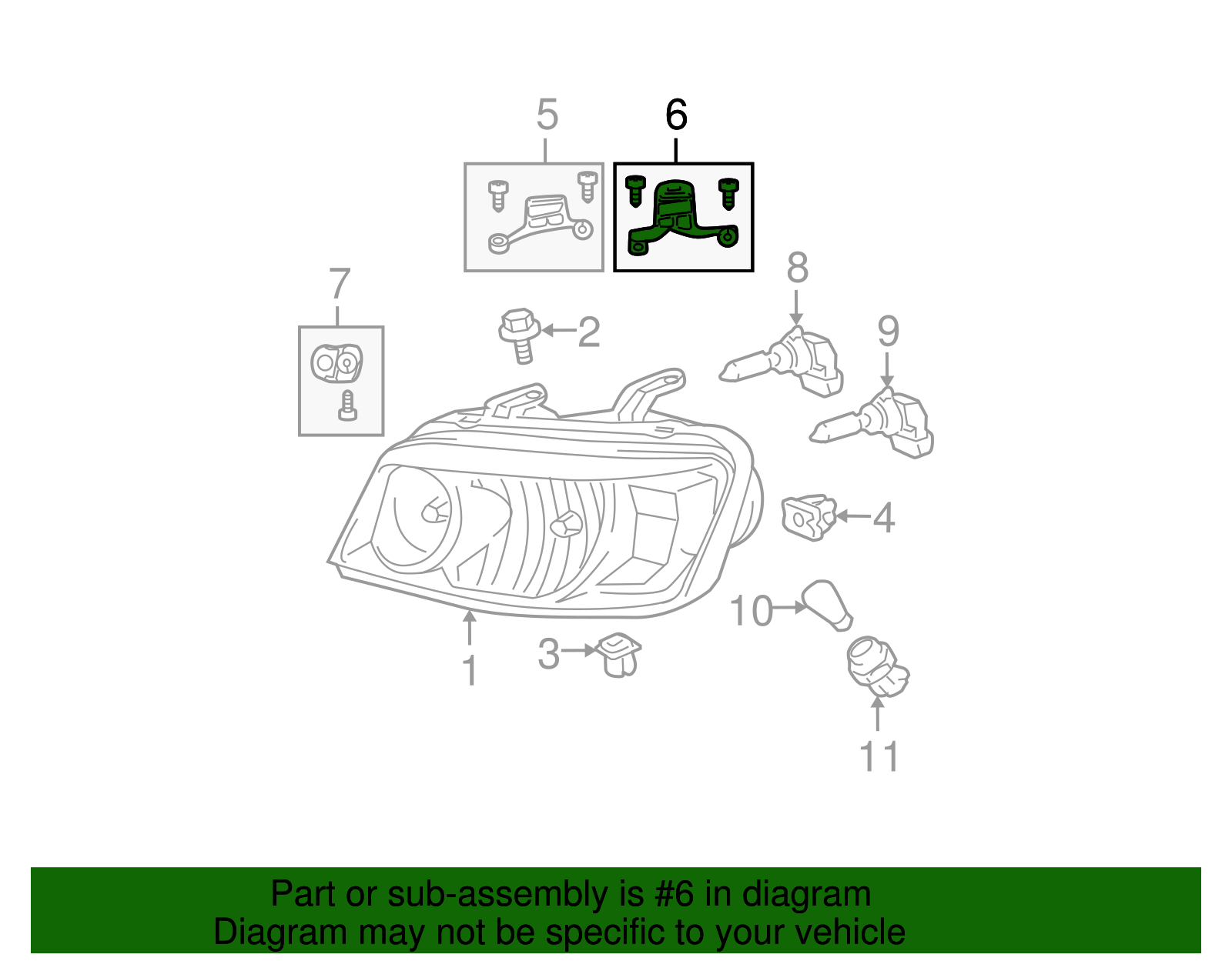 Genuine Toyota Repair Bracket part# 81195-48030 for 2001-2007 Toyota ...