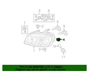 2001-2007 Toyota Highlander Bracket, Headlamp 53245-48010 | Toyota ...