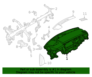 2021 Nissan Rogue Instrument Panel 68200-6RR0B | TascaParts.com