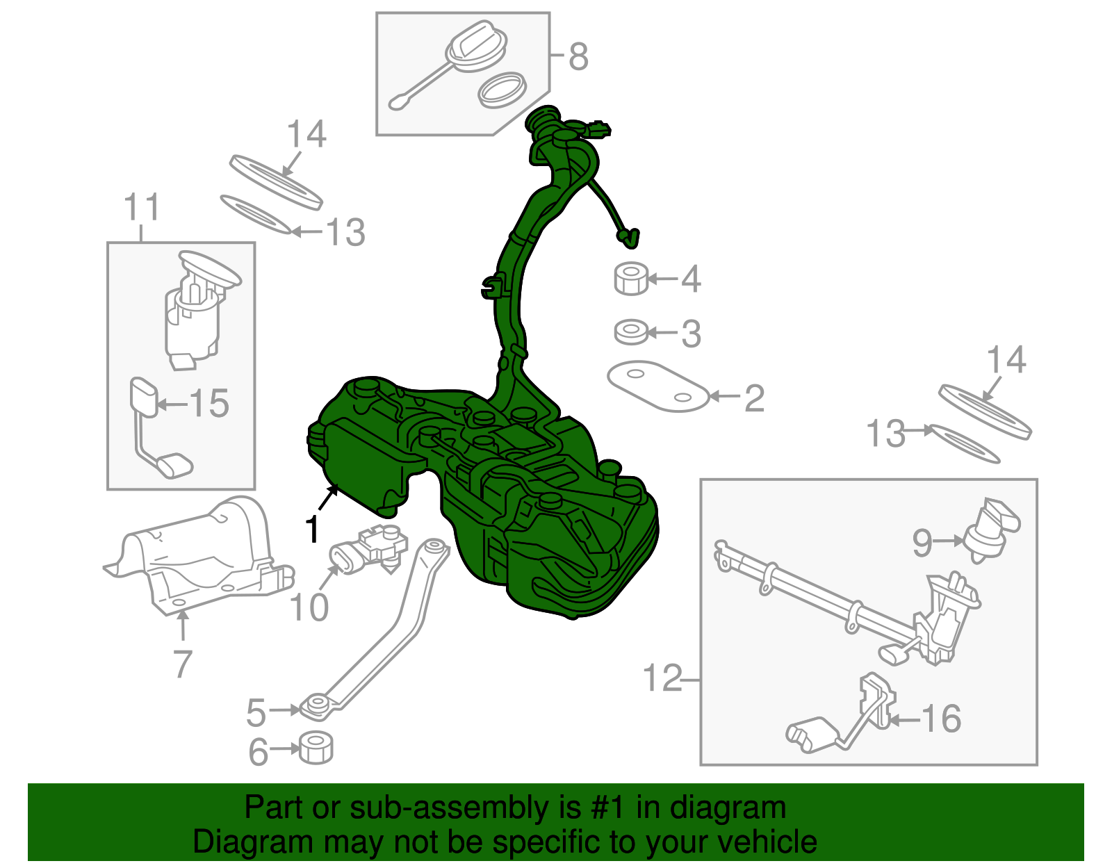 Genuine OEM Fuel Tank | 204-470-69-02 | Fits Select 2010-2012 Mercedes ...