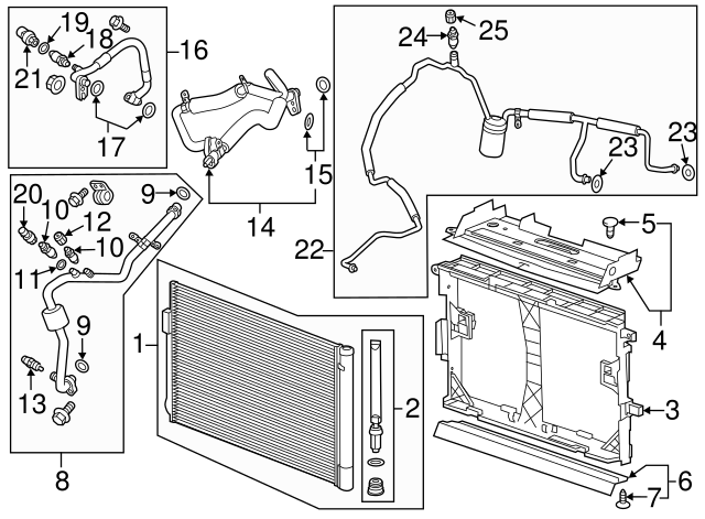 22951195 - Air Conditioning Condenser Bracket 2011-2016 GM ...
