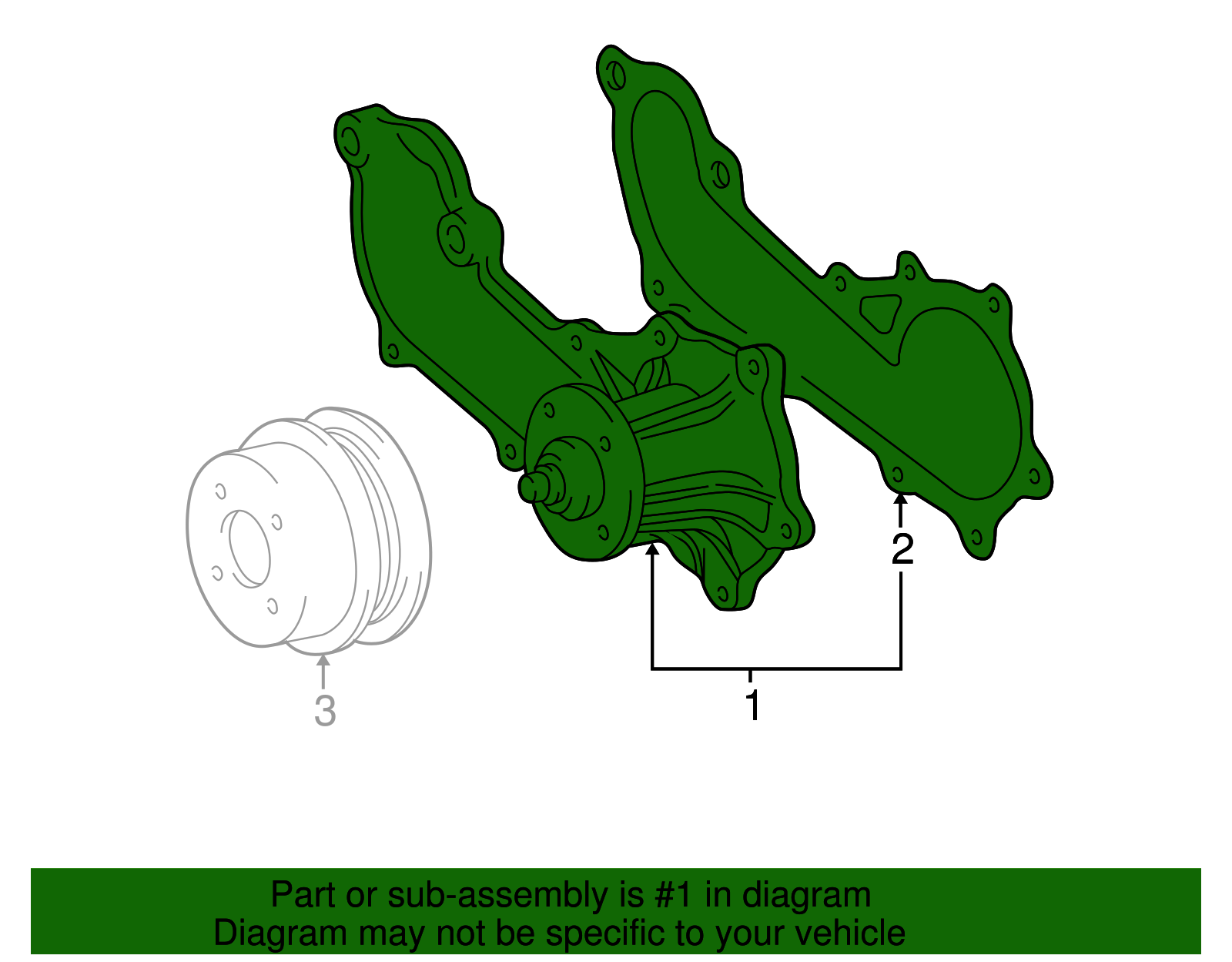 Genuine Toyota Water Pump part# 16100-79445-83 for 1994-2023 Toyota ...