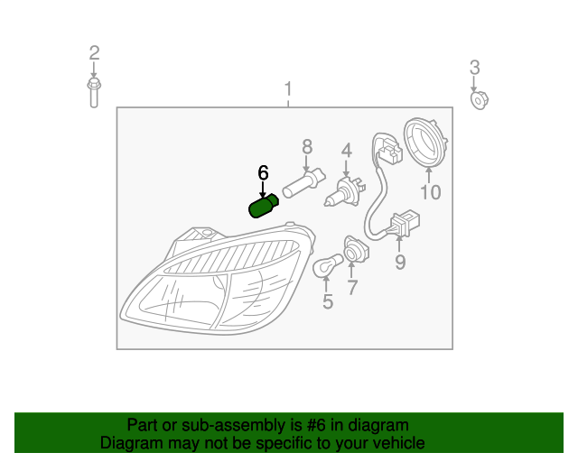 2001-2023 Kia Bulb 18643-05009N | TascaParts.com