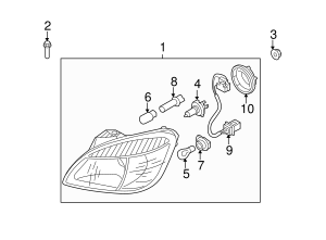 2003-2021 Kia Headlamp Bulb 18649-60556L | Kia Automotive Parts