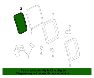 2006-2014 GM Driver Side Rear Door Window 15281060 | GMPartsDirect.com