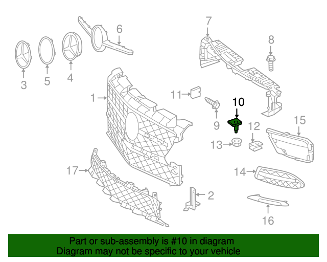 000-885-08-11 - Mount Frame Fastener 2012-2016 Mercedes-Benz | Mercedes ...