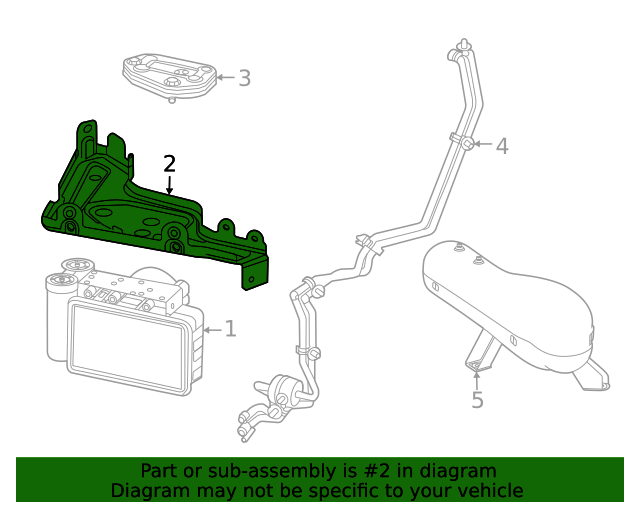 167-320-98-03 - Air Suspension Compressor Bracket 2020-2024 Mercedes ...