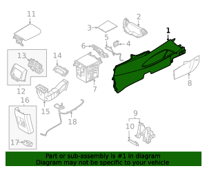2022-2023 Hyundai Tucson Console Panel 84695-N9110-NNB | OEM Parts Online