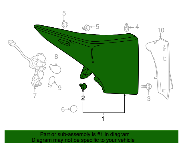 Toyota OEM Combo Lamp Part# 81561-47283 | OEM Vehicle Parts