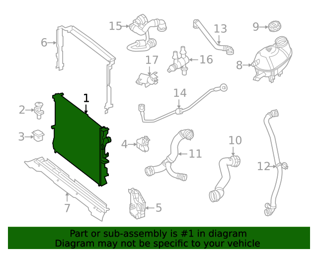099-500-18-03 - Radiator 2020-2023 Mercedes-Benz | Mercedes-Benz USA Parts