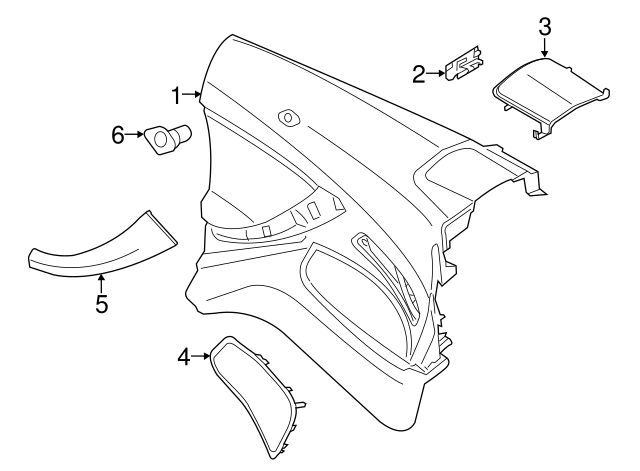 51437291848 - 2012-2018 BMW Rear Cover (51-43-7-291-848) | BMW of South ...