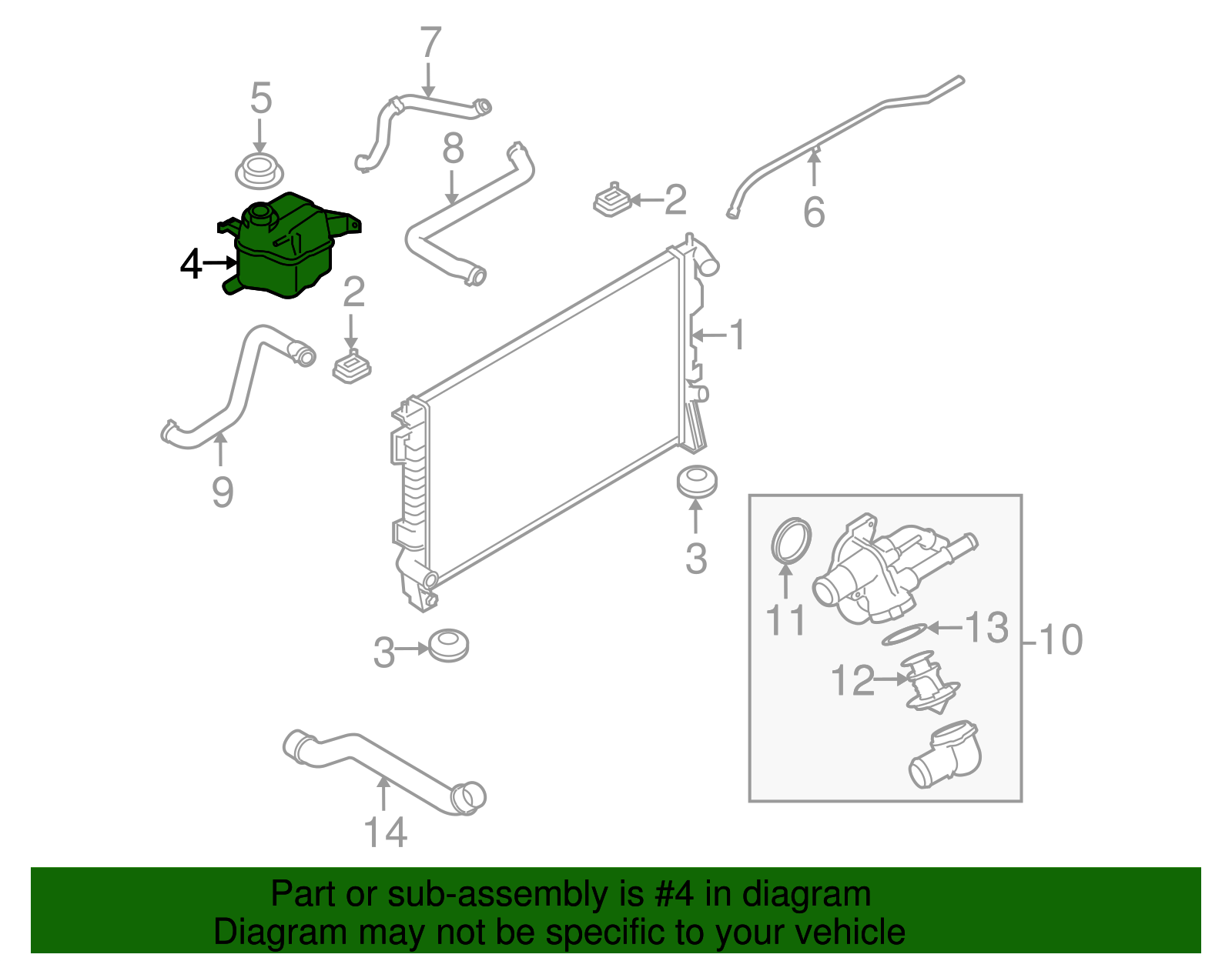2008-2019 Ford | Expansion Tank | AG1Z-8A080-S | Walls' Ford Parts