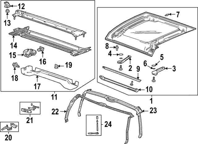 2022-2023 GMC Hummer EV Pickup Roof Panel 85555115 GM | GMPartsDirect.com