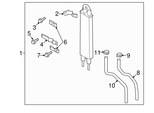 2016-2019 Nissan Titan XD Power Steering Cooler 49790-EZ40A ...