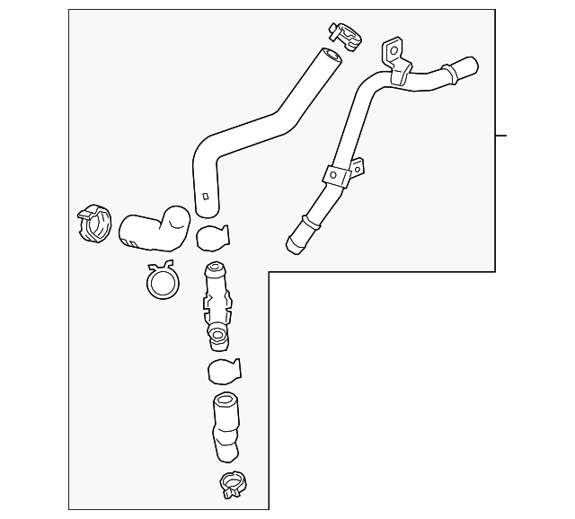 2019-2025 GM Engine Oil Cooler Coolant Outlet Hose with Clamps 55510923 ...