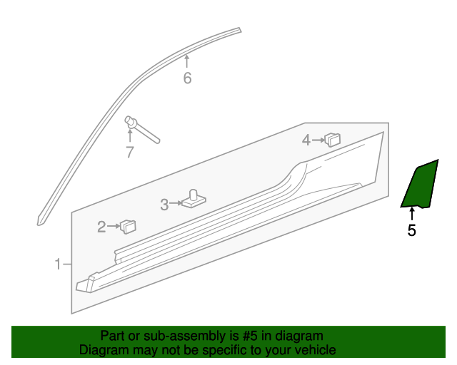 2011-2014 Cadillac CTS Passenger Side Rocker Panel Rear Molding ...