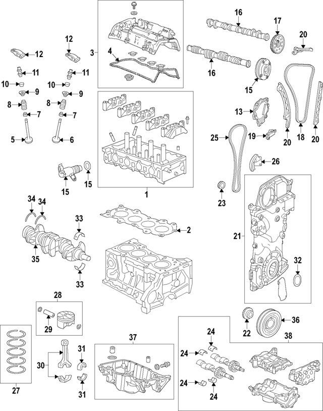 2023 Honda Engine Piston 13010-6MA-J00 | OEM Parts Online