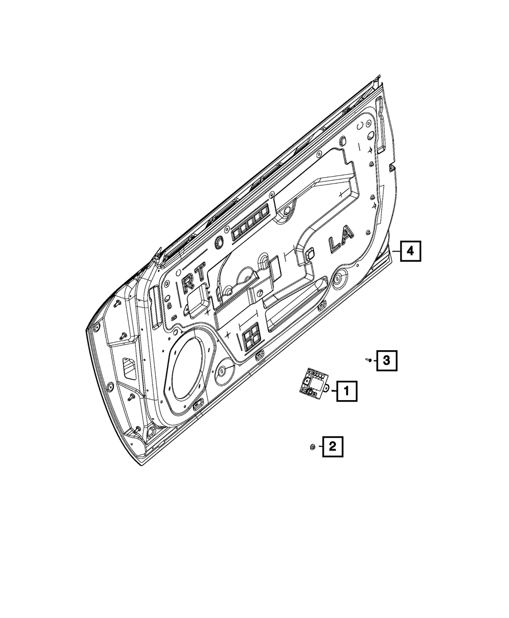 2020-2023 Dodge Challenger Front Door Module, Left 68569349AA | My ...