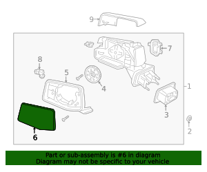 2019-2023 GM Mirror Glass 84309707 GM | GMPartsDirect.com