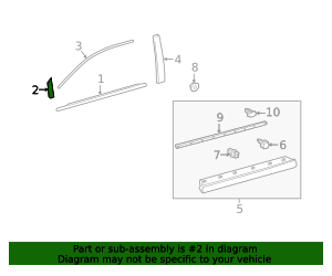 2018-2022 Lexus Window Molding 75751-48020 | OEM Parts Online