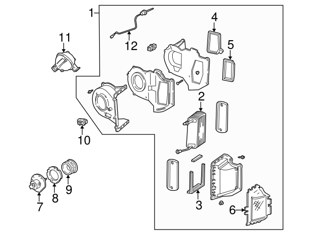 1998-2011 Ford Ranger Evaporator Core 1L5Z-19850-AA | TascaParts.com