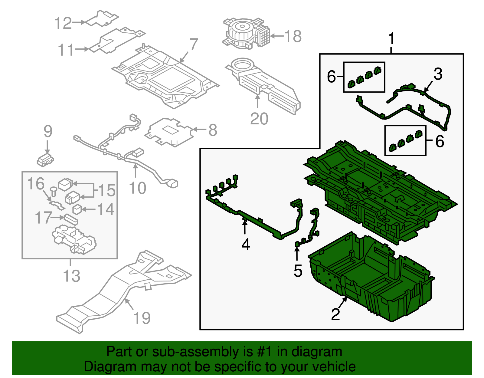 Genuine Battery Assembly for 2017-2019 Hyundai Sonata | Part# 37510 ...
