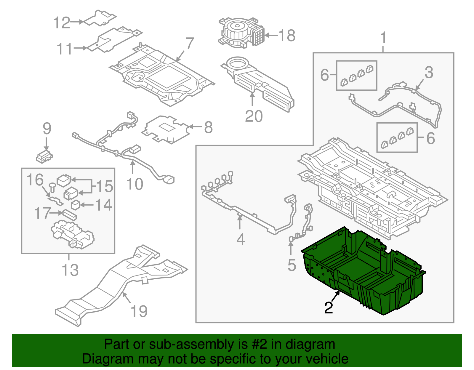 375G1-E6000 - Battery Box 2016-2017 Hyundai Sonata | AutoNation Parts