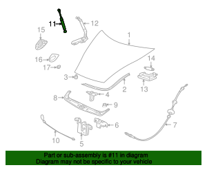 1997-2005 Porsche Support Cylinder 996-511-551-01 | OEM Parts Online
