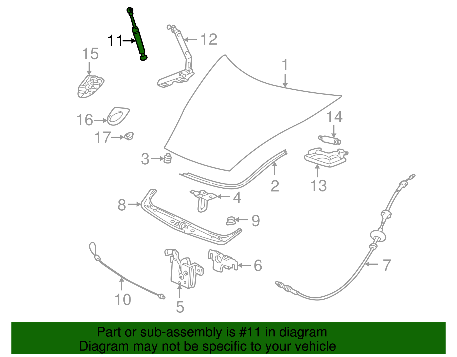 1997-2005 Porsche Support Cylinder 996-511-551-01 | OEM Parts Online