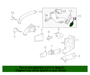 2007-2016 Mercedes-Benz Engine Air Intake Resonator Clamp 000-995-97-10 ...