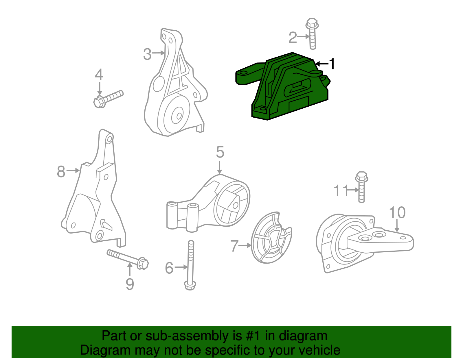 2013-2019 GM Engine Mount 23144105 | GM Parts Center