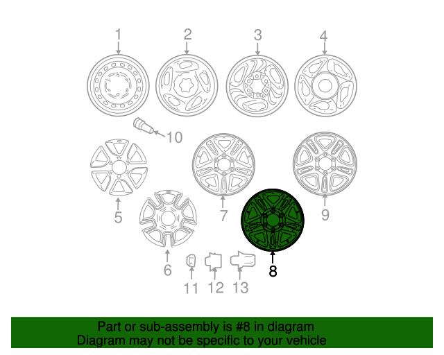 42611-AF120 - Wheel Alloy 17 Inch 2004-2007 Toyota | Longo Toyota Parts