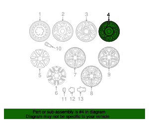 Genuine Toyota Wheel, Alloy part# 42611-0C020 for 2000-2004 Toyota ...