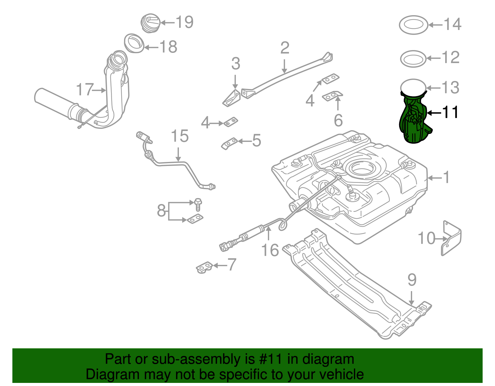Genuine OEM Fuel Pump Part# WFX000130 Fits 2003-2004 Land Rover ...