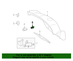 201-990-02-92-9051 - Trunk Side Trim Rivet 2007-2023 Mercedes-Benz ...