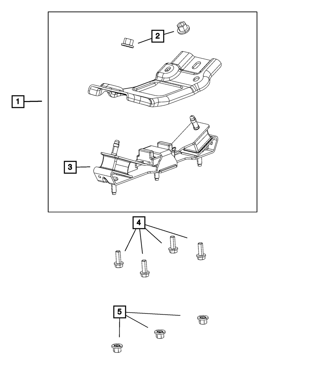 2013-2024 Ram 3500 | Transmission Mount Isolator | 68090653AC | Mopar ...