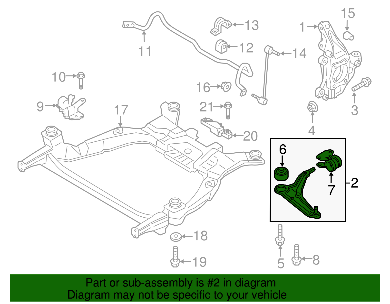 2013-2020 Ford Lower Control Arm - Driver's Side (LH) GS7Z-3079-B ...