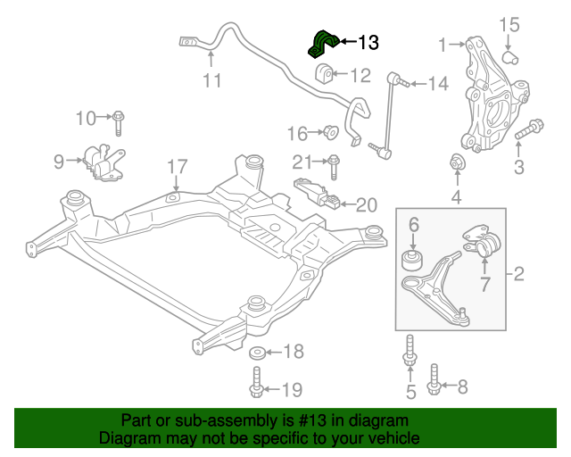2013-2024 Ford Stabilizer Bar Bracket DG9Z-5486-A | Blue Springs Ford Parts