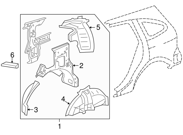64730-SWA-A00ZZ - Inner Wheelhouse 2007-2011 Honda CR-V | Honda Parts ...