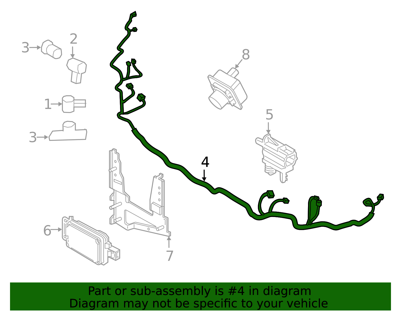 MX6Z-15K867-AD - Wire Harness 2022 Ford Escape | Big 3 Auto Parts
