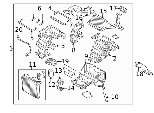 Genuine Heater Evaporator Assembly for 2019-2021 Genesis G70 | Part ...