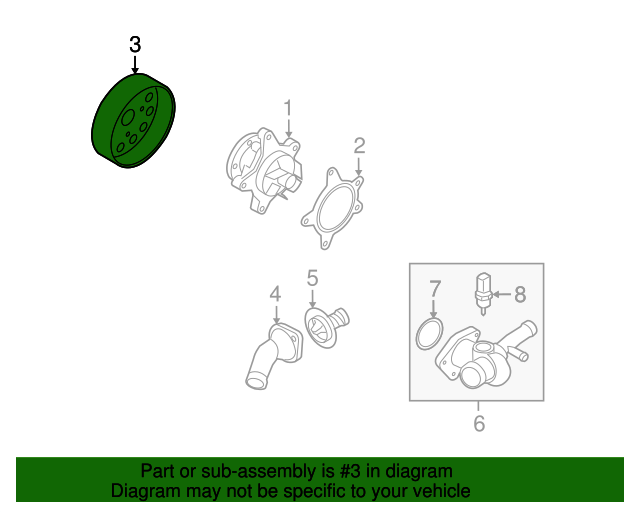 2010-2011 Kia Soul Thermostat Housing 25631-2B001 | GetOEMParts.com