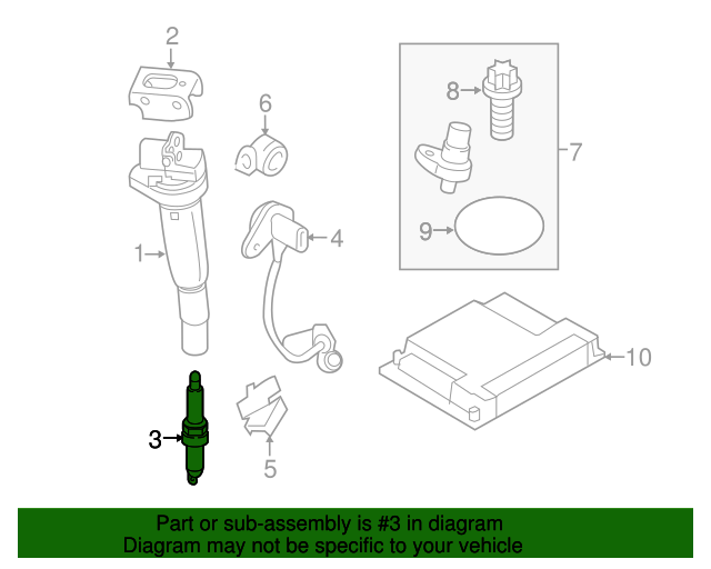12120042724 - 2015-2018 BMW Spark Plug (12-12-0-042-724) | BMW of South ...